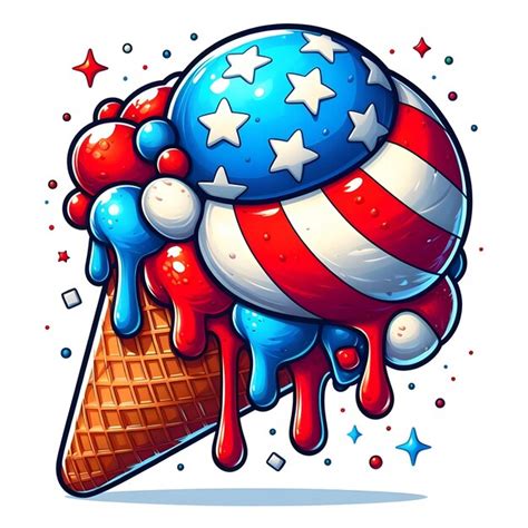 Premium Photo 4th Of July Ice Cream Clip Art