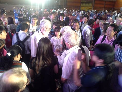 A Living Legend Mathematician John Milnor Being Mobbed At The International Congress Of