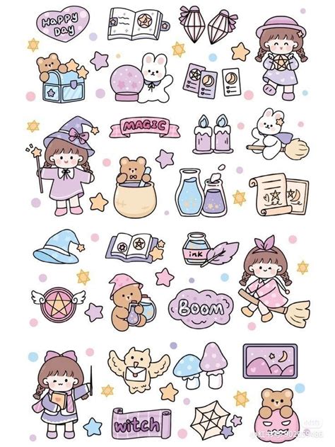 Cute Wich Sticker Cute Easy Doodles Free Printable Planner Stickers