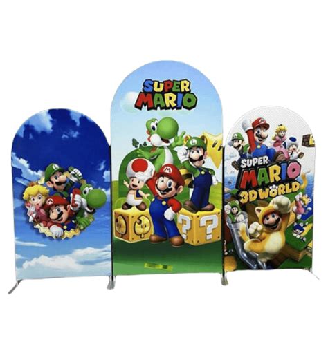 3pcs Super Mario Backdrop