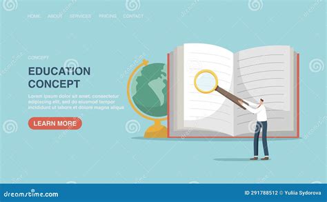 Web Page Education Concept Stock Vector Illustration Of Learn