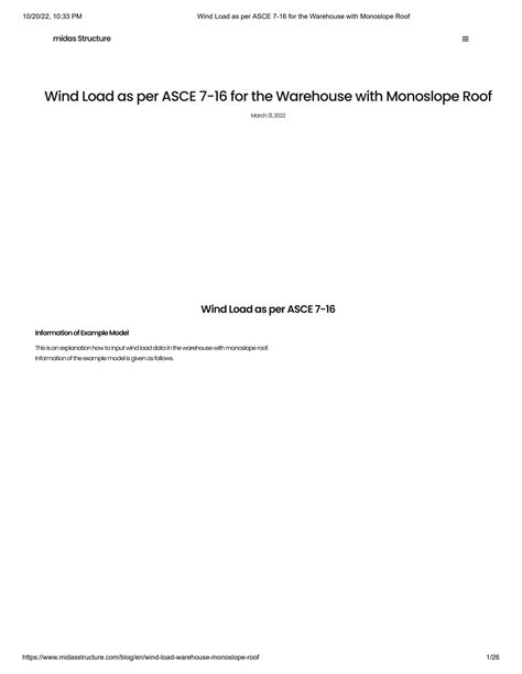 Solution Wind Load As Per Asce 7 16 For The Warehouse With Monoslope