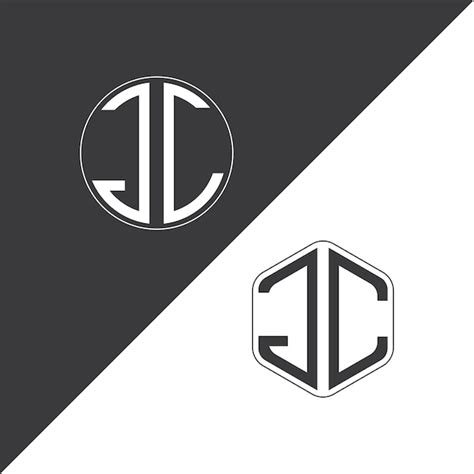 Premium Vector Jc Initial Monogram Logo With Circle And Polygon Shape