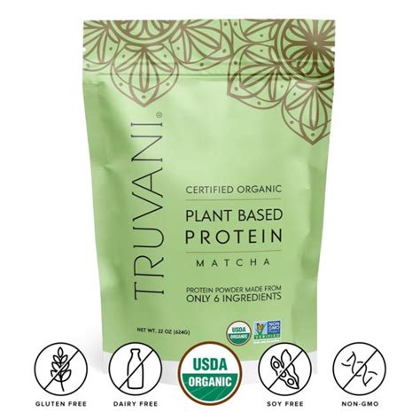 Truvani Plant Based Protein Powder In Matcha Organic Bunny