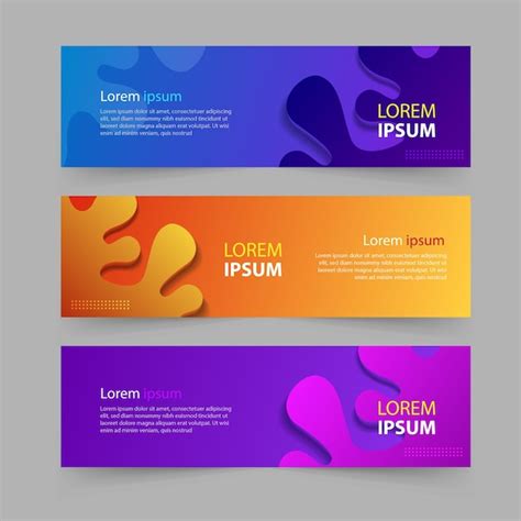 Premium Vector Modern Layout Banner Design Gradient Background
