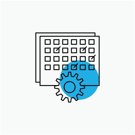 Event Management Processing Schedule Timing Line Icon 12947631