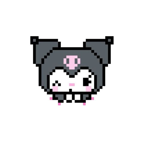 𝙆𝙪𝙧𝙤𝙢𝙞 𝙋𝙞𝙭𝙚𝙡 Piksel Sanatı Çıkartma Hello Kitty