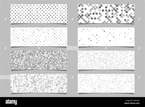 Circle Pattern Banner Background Set Modern Vector Templates Stock