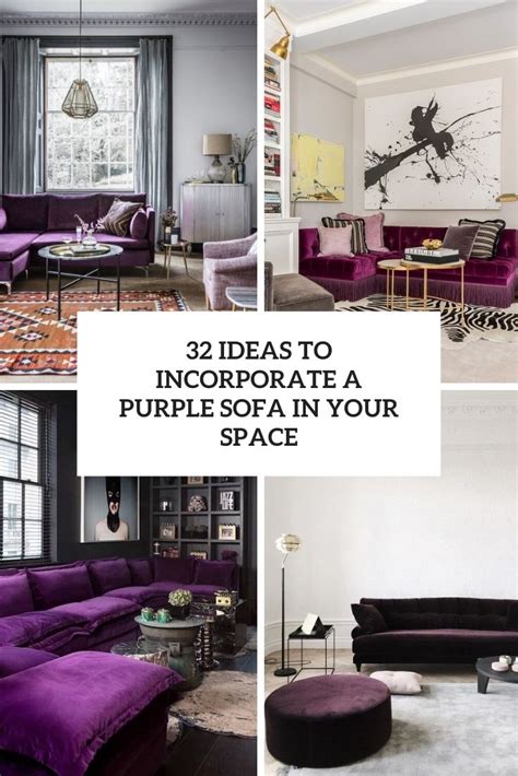Platinum Purple Living Room Sofa
