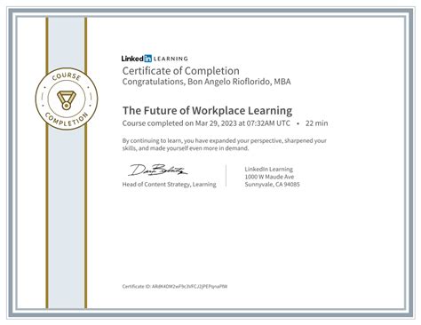 Bon Angelo Rioflorido Mba On Linkedin Certificate Of Completion