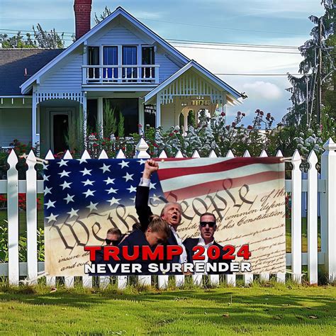 Lets Go Brandon Fence Banner Trump For President 2024 Maga Merch Trump