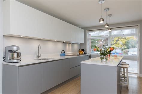 Pearl Grey And White Lacquer Laminate Ultra Matt Kitchen From Lwk
