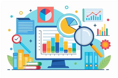 Data Analysis And Business Report Conceptual Illustration Premium Ai
