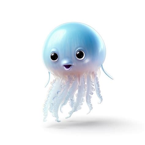 Premium Ai Image Cute 3d Jellyfish Character