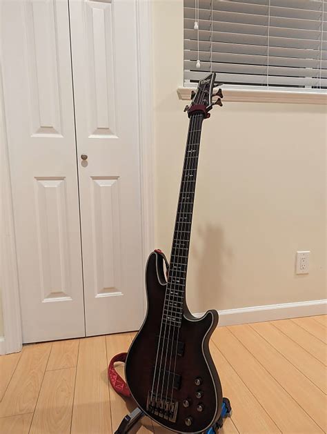 Schecter Hellraiser Extreme 5 Active 5 String Bass Crimson Reverb