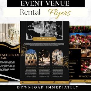 Event Venue Rental Flyer Template Party And Venue Brochure Business