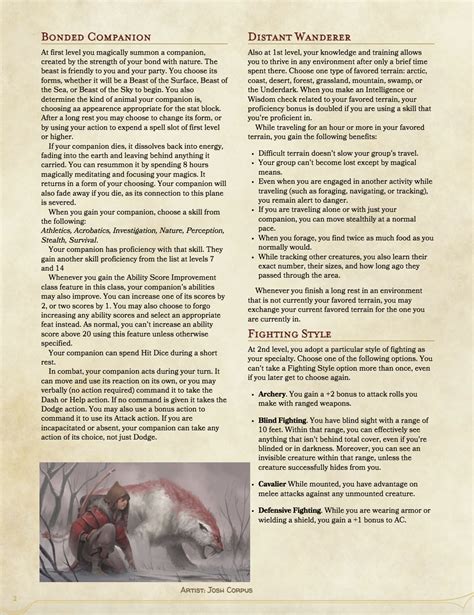 Ranger Class Rebuild Update 22 Become The Beastmaster As You Bond