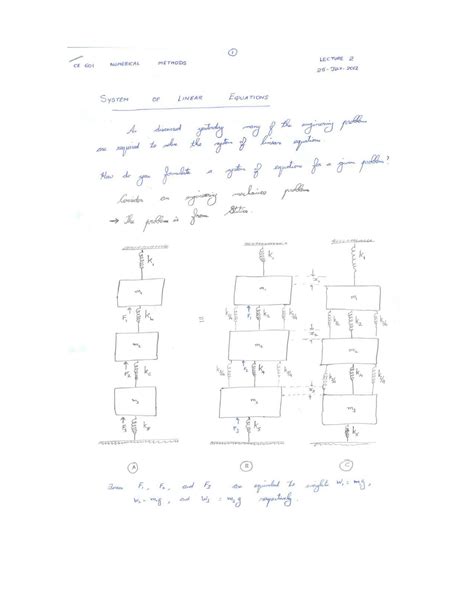 Solution Numerical Analysis Notes Of System Of Linear Equations
