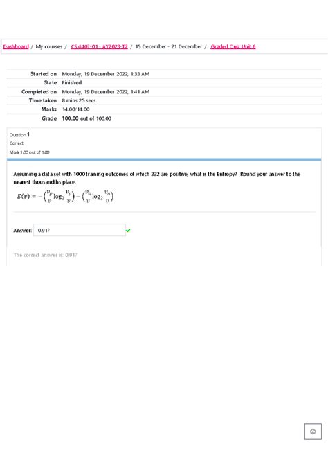 Graded Quiz Unit 6 Attempt Review Best Started On Monday 19 December 2022 133 Am State