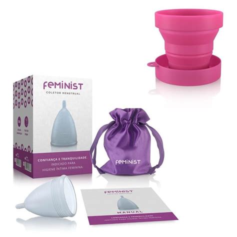 Kit Coletor Disco Menstrual E Copo Esterilizador Microondas Feminist
