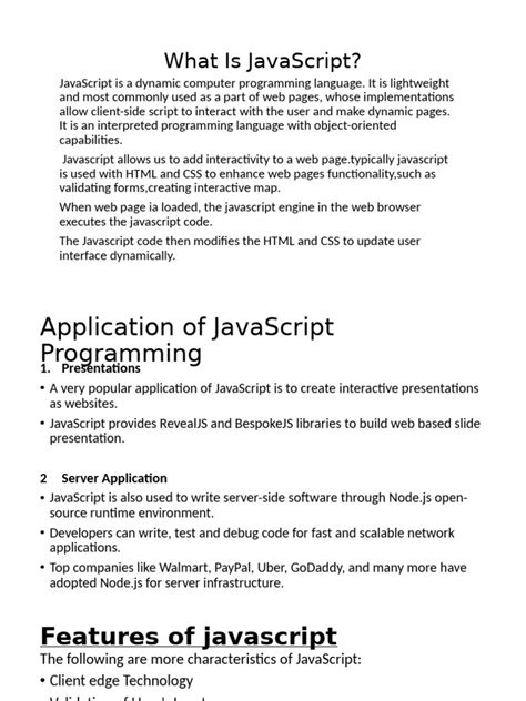 Understanding Javascript Basics Pdf Java Script Dynamic Web Page