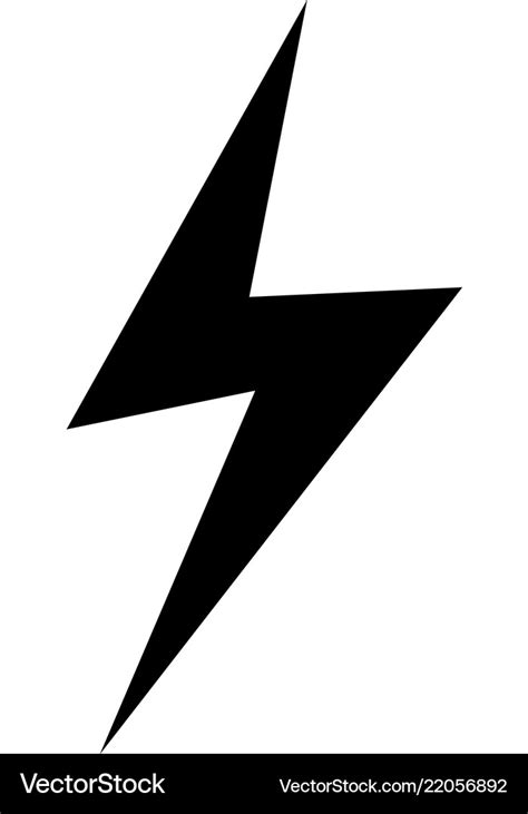 Lightning Bolt Icon Design Royalty Free Vector Image