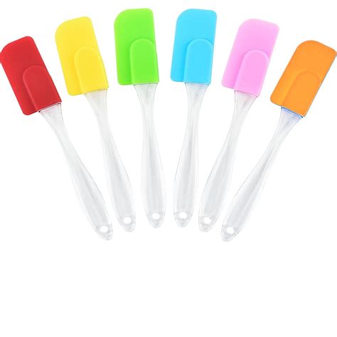 Ofefe 6 Piece Mini Silicone Spatula Set Small Rubber Spatulas Handle Heat Resistant Non Stick