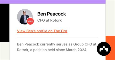 Ben Peacock Cfo At Rotork The Org