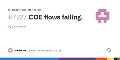 Coe Flows Failing · Issue 7227 · Microsoftcoe Starter Kit · Github