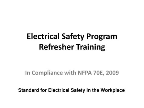 Electrical Safety Program Template Nfpa 70e