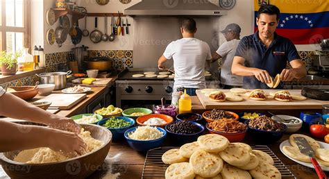 Food Preparation Of Venezuelan Arepas With Cornmeal And Cheese 70880855
