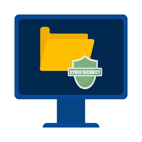 Cyber Security Folder In Computer Illustration 38005838 Vector Art At Vecteezy