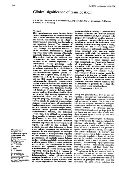 Pdf Clinical Significance Of Translocation