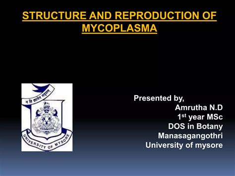Structure And Reproduction Of Mycoplasma Pptx