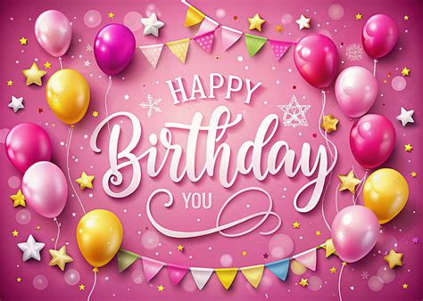 Candlelit Birthday Joy Background Party Balloons Birthday Balloon