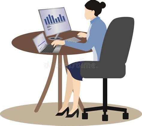Data Analyst Working With Spreadsheet Business Data On Computer And