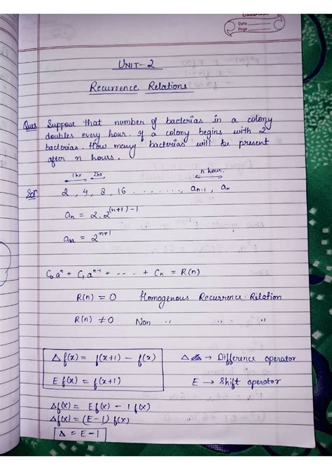 recurrence relations these are the notes of the second unit of