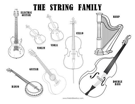Musical Instruments Coloring Pages Team Coloring
