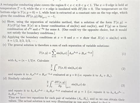 Solved A Rectangular Conducting Plate Covers The Region 0