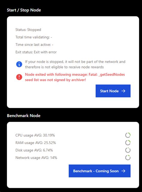 validator stopped error ```fatal getseednodes seed list was not