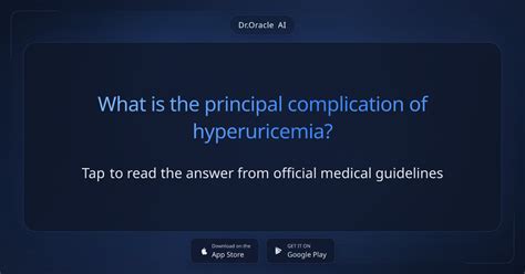 What Is The Principal Complication Of Hyperuricemia