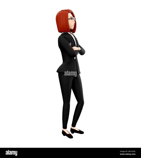 3d Render Businesswoman Walking 3d Rendering Woman Standing 3d Render