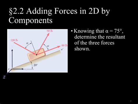 Solved §2 2 ﻿adding Forces In 2d By Componentsknowing That