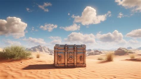 Premium Ai Image A Wooden Structure In The Desert