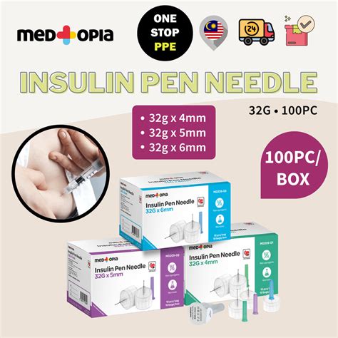 [onestopppe] Insulin Pen Needle Sterile [32g X 4mm 5mm 6mm] 100
