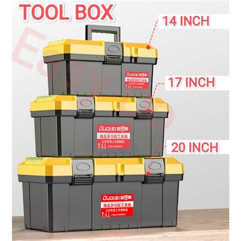 14 Inch 17 Inch 20 Inch Big Tool Box Heavy Duty Toolbox Plastic