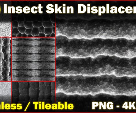 Artstation 100 Ultra High Quality Insect Skin Displacements Insect