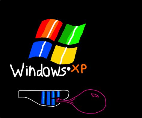 Windows Xp Boot Screen Blows A Gum Drawception