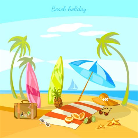 Florida Beach Vacations Illustrations Royalty Free Vector Graphics