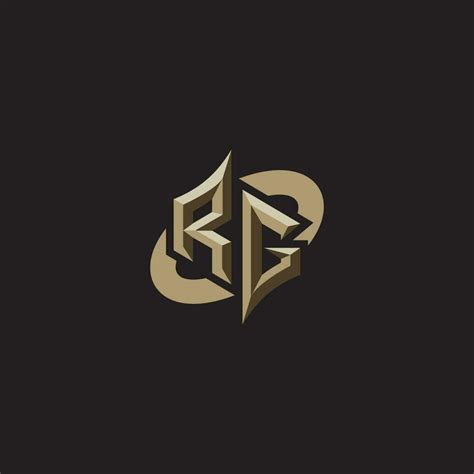 Rg Initials Concept Logo Professional Design Esport Gaming 35168594